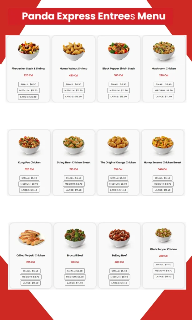 Panda Express Menu Price List & Menu Card [updated Prices 2025]